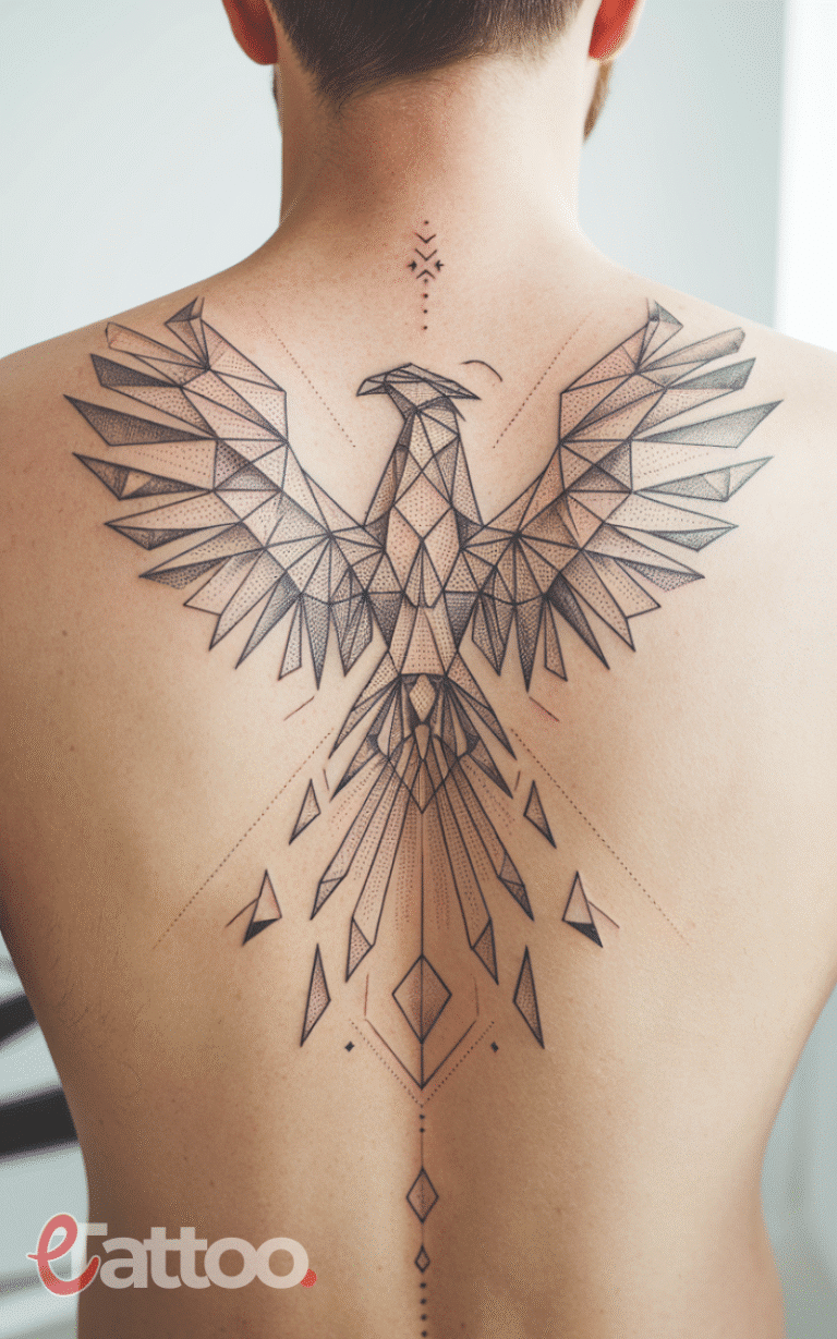 12 Stunning Phoenix Back Tattoos You’ll Love - ETattoo