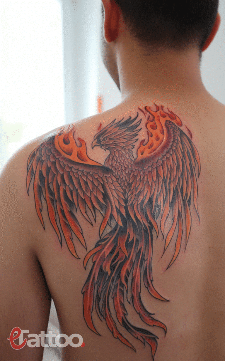 12 Stunning Phoenix Back Tattoos You’ll Love - ETattoo